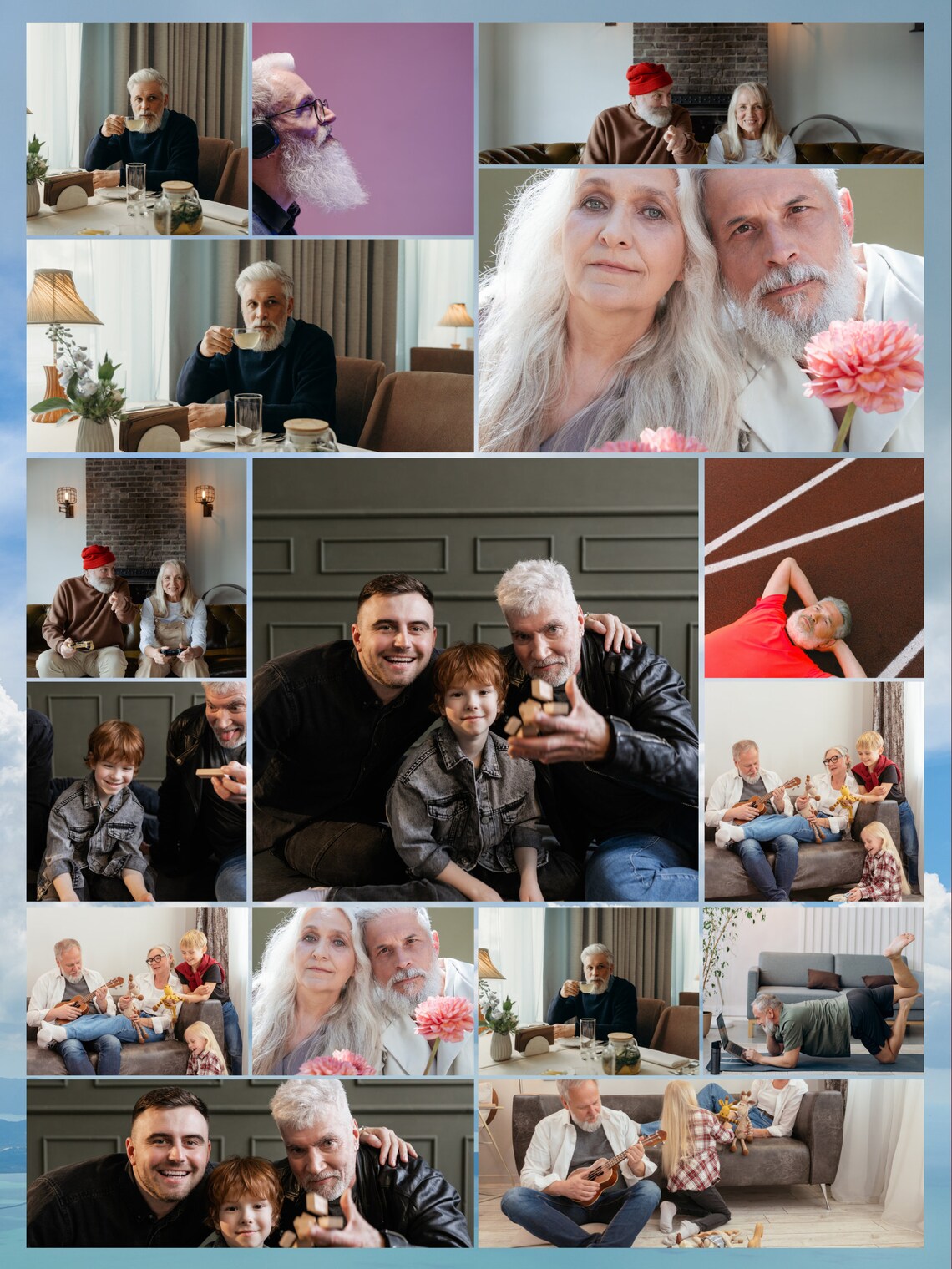 Funeral Picture Collage Poster Template 3 Pages Self Editable in Canva ...