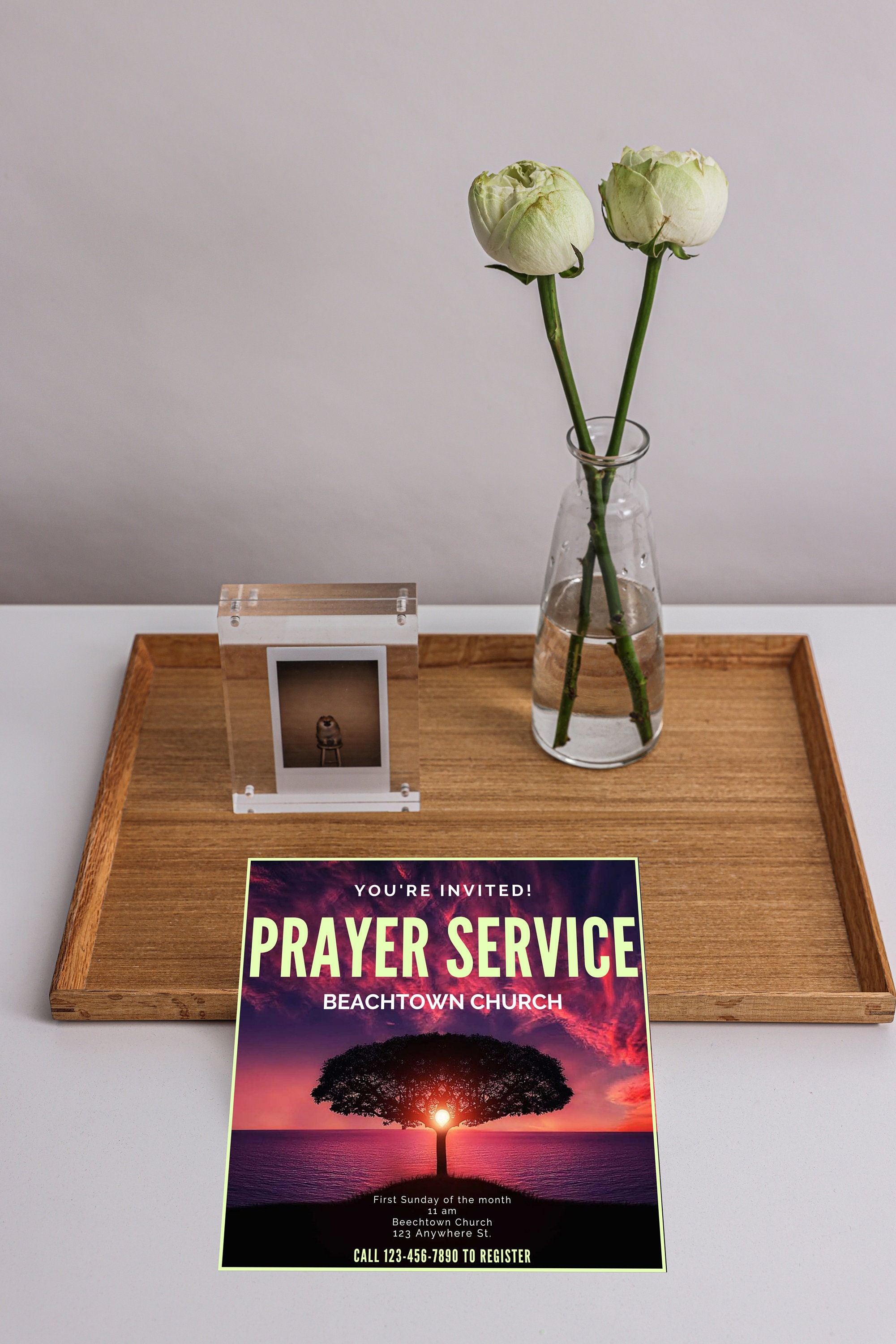 Editable Church Prayer Service Invitation Template | Beautifully ...