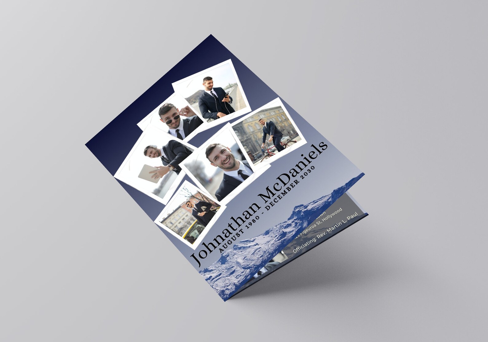 Personalized Funeral Program With Photo Collage | 4 Pages | Editable ...