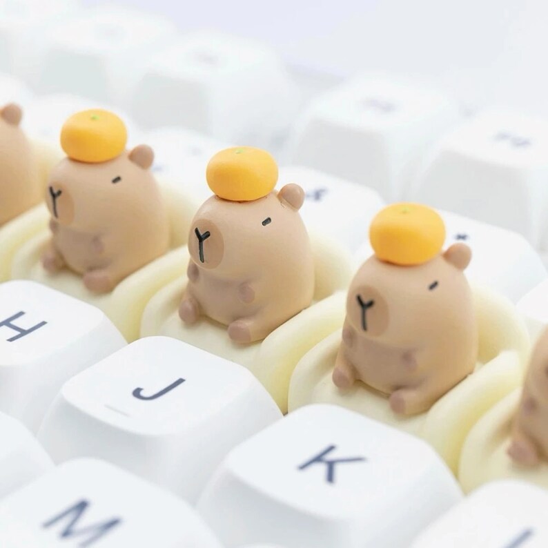 Cute Capybara Sofa Artisan Keycap Kawaii Keyboard Cap Original Custom ...