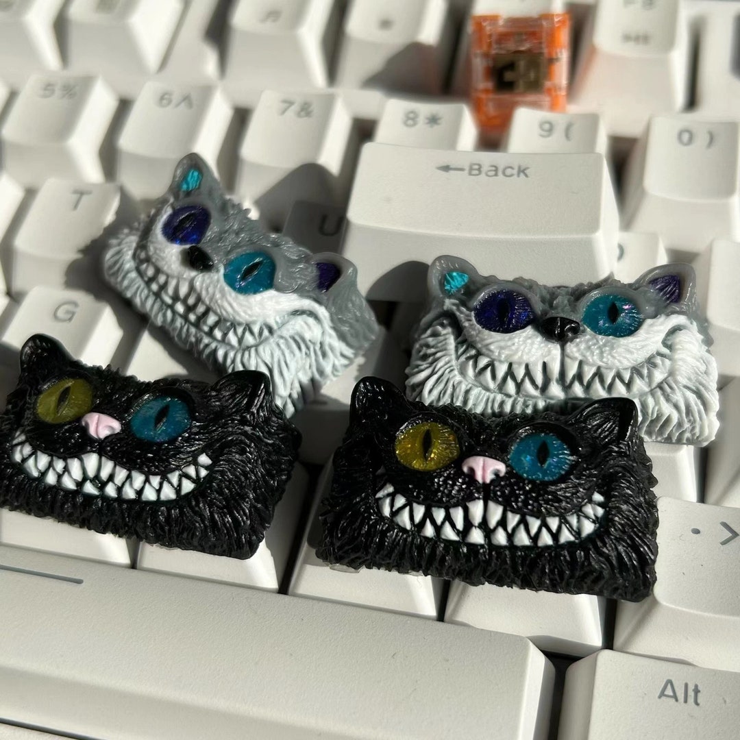 Cheshire Cat Keycap 2U Artisan Keycap Custom Handmade Resin Anime ...