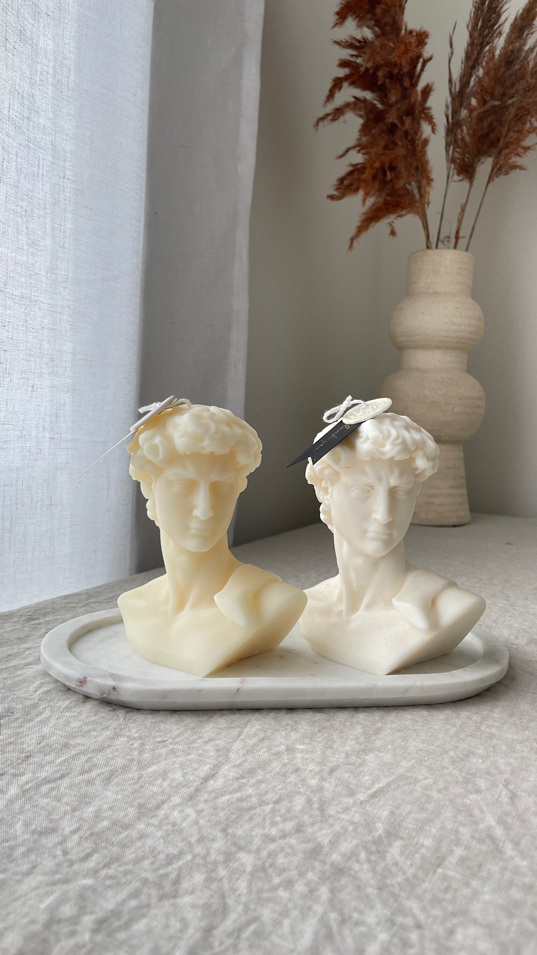 David Bust Candle, David Statue Candle, Large Bust Candle, David Head ...