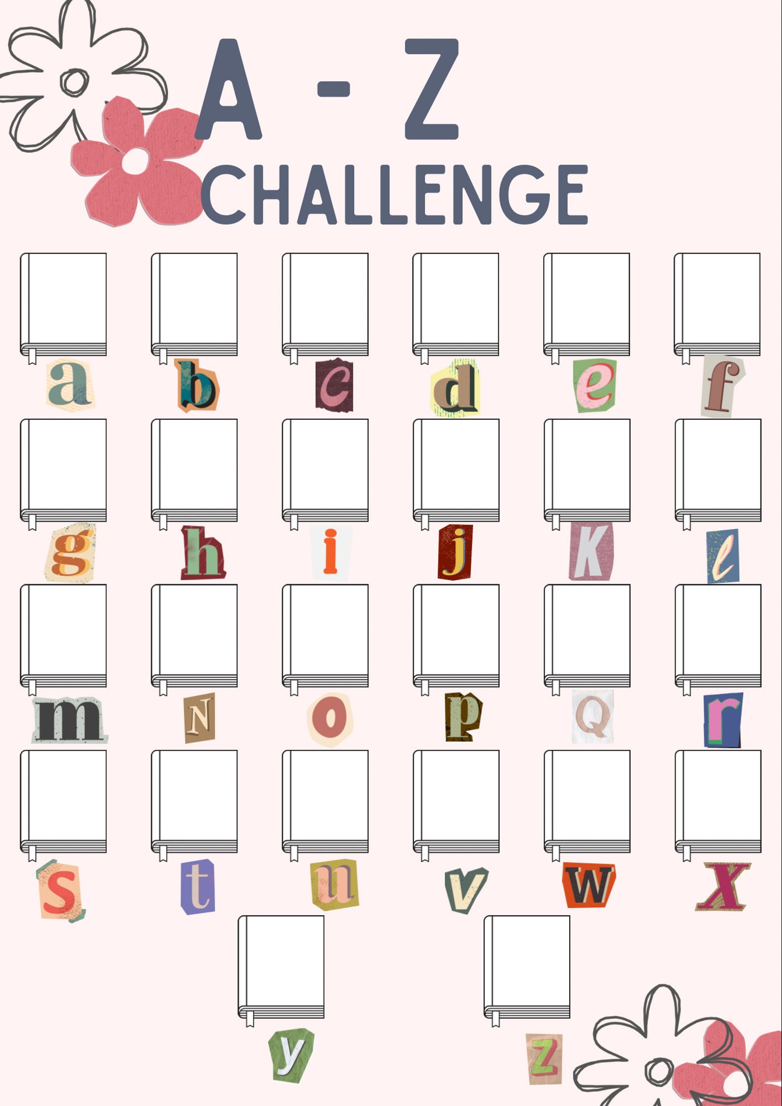 A-Z Reading Challenge - Etsy