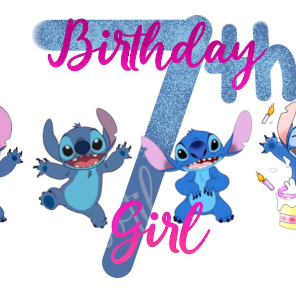 Stitch Birthday Png - Etsy
