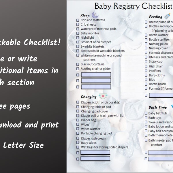 Baby Registry - Etsy