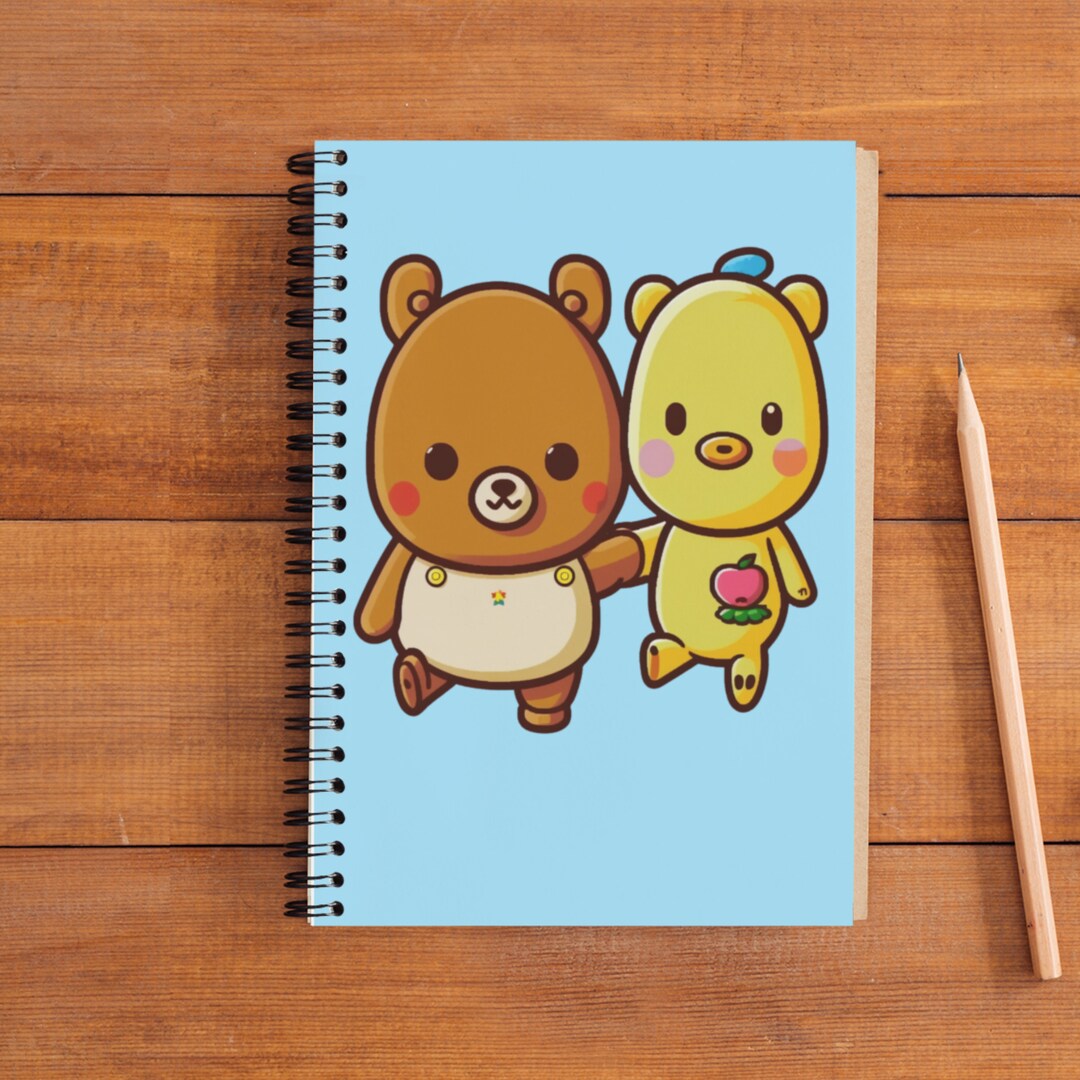 Cute Bears Spiral Notebook Kawaii Bears Notebook - Etsy