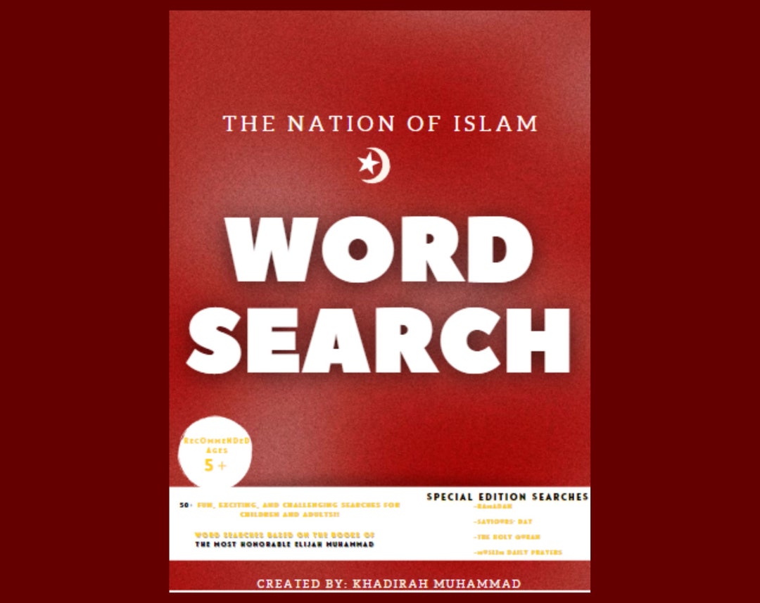 The Nation of Islam Word Search | Khadirah Muhammad | Books by the ...