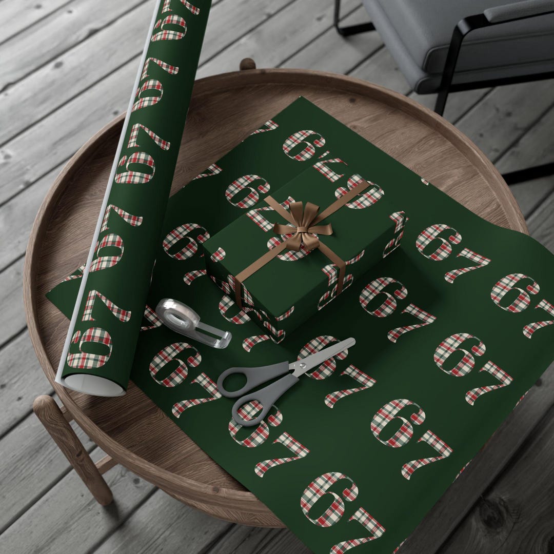 Funny 67 Meme Wrapping Paper Christmas, Funny Gift Wrap for Birthdays ...