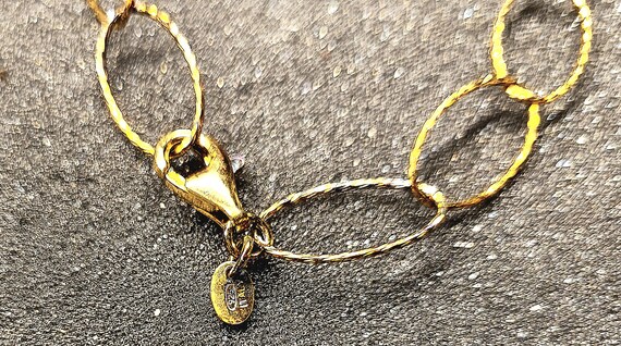 Vintage Technibond large loop chain necklace. 925 Ita… - Gem