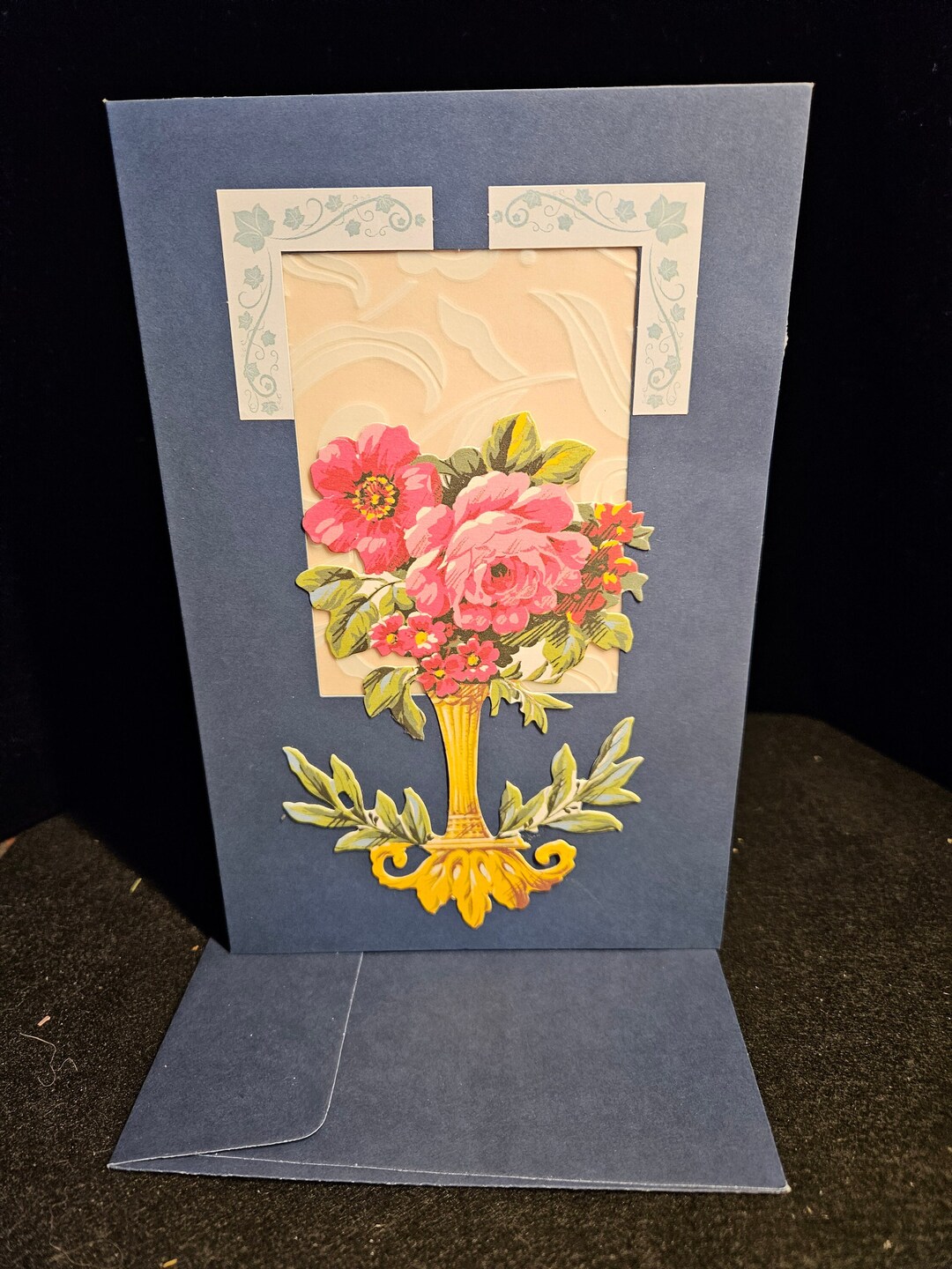 Greeting Card, Any Occasion, Floral, Handmade, 4 7/8 X 5 1/4 Comes With ...