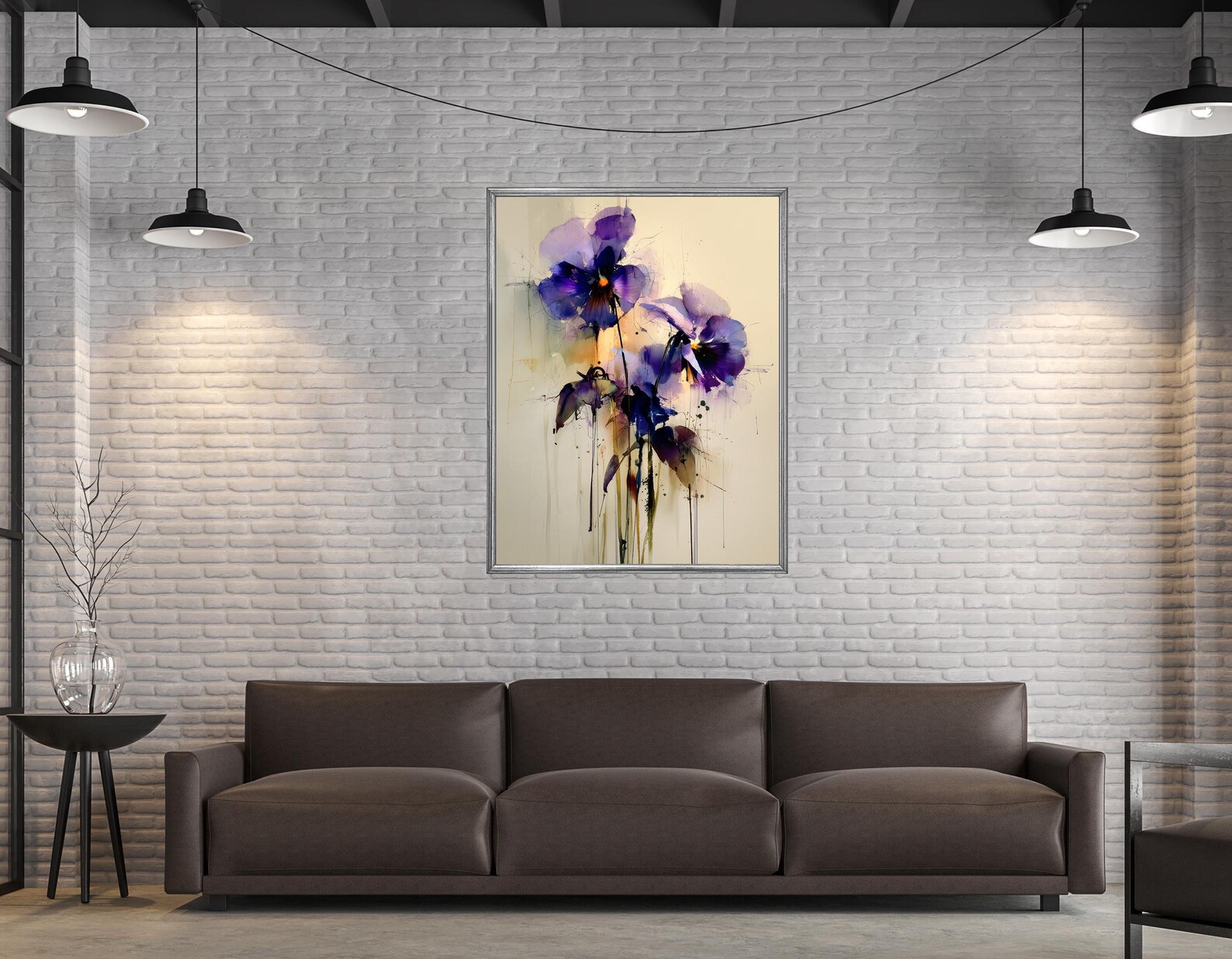 Violet Flower Watercolor #1 Art, Printable Wildflower Wall Art, Violets ...