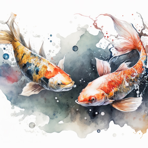 Koi Fish Print - Etsy