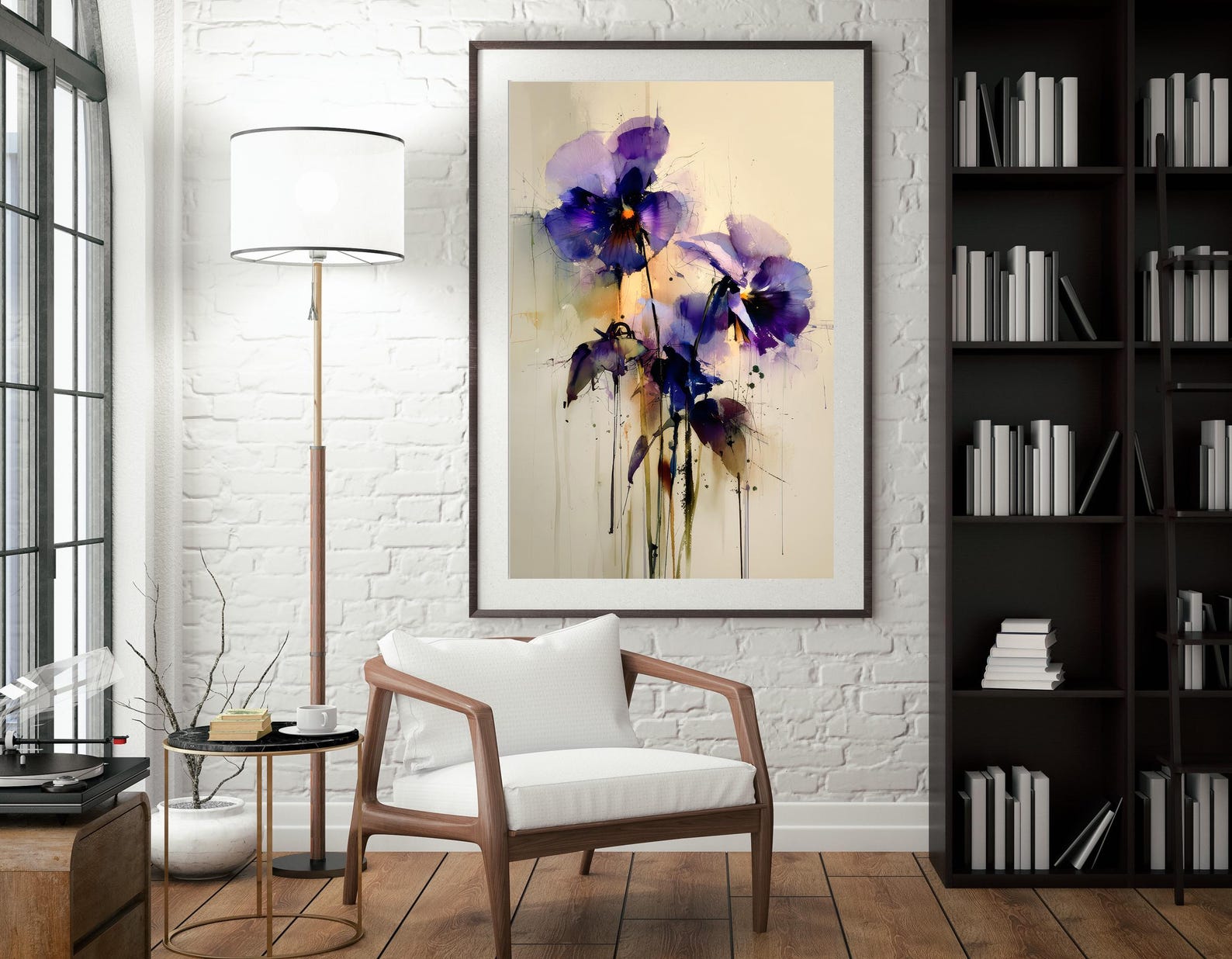 Violet Flower Watercolor #1 Art, Printable Wildflower Wall Art, Violets ...