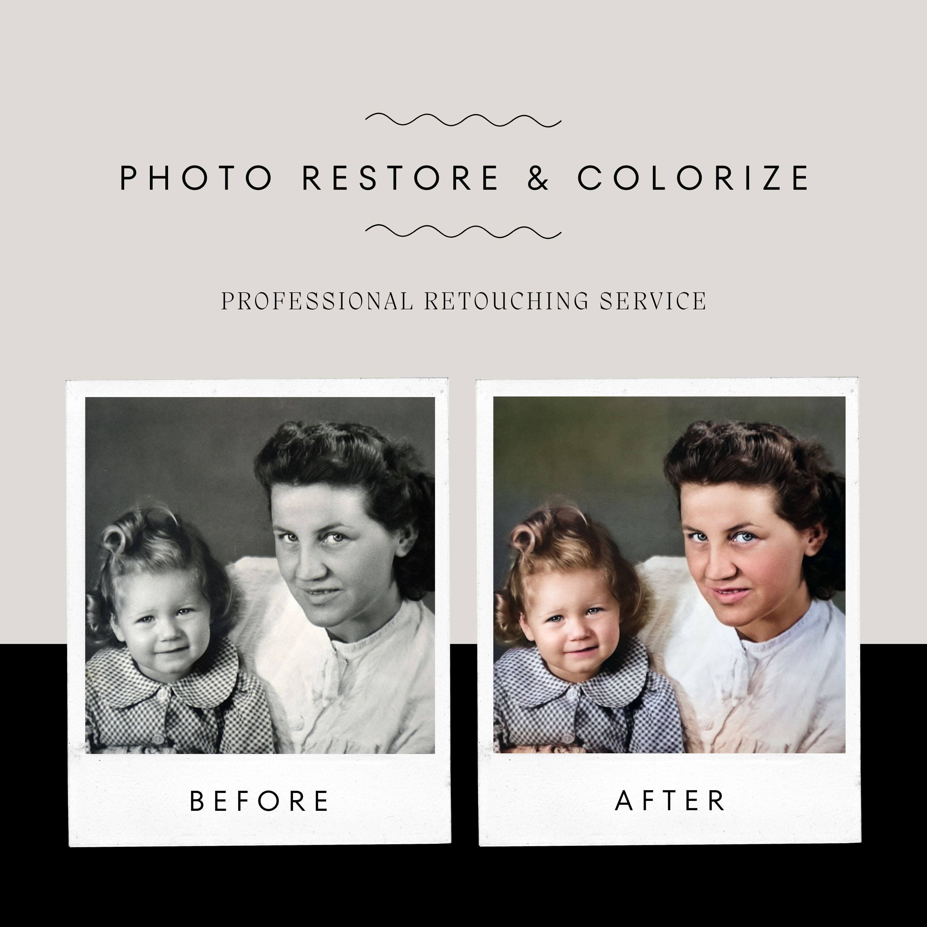 Picture Colorization From Black and White Photo, Photo Retouching ...