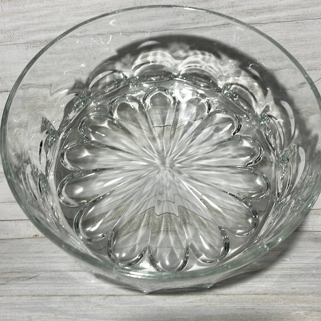 Vintage Javit Crystal Glass Serving Bowl 10 Inches Wide - Etsy
