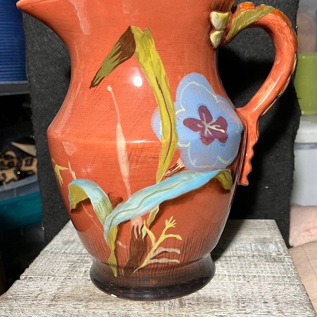 Tracy Porter the Marsh Collection Hand Painted Dragonfly Pitcher Vase ...
