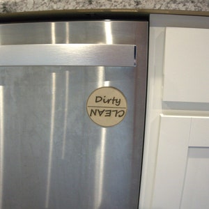 Clean Dirty Dishwasher Sign | 3"x3" Round | Magnetic - Etsy