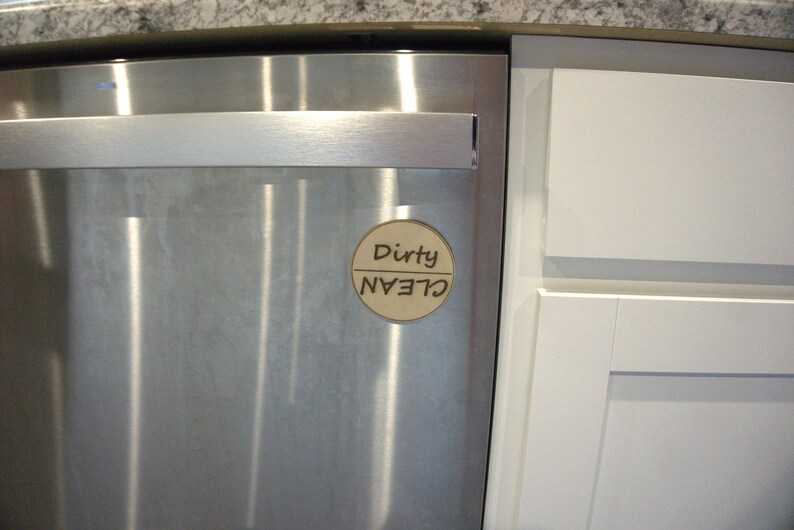 Clean Dirty Dishwasher Sign | 3"x3" Round | Magnetic - Etsy