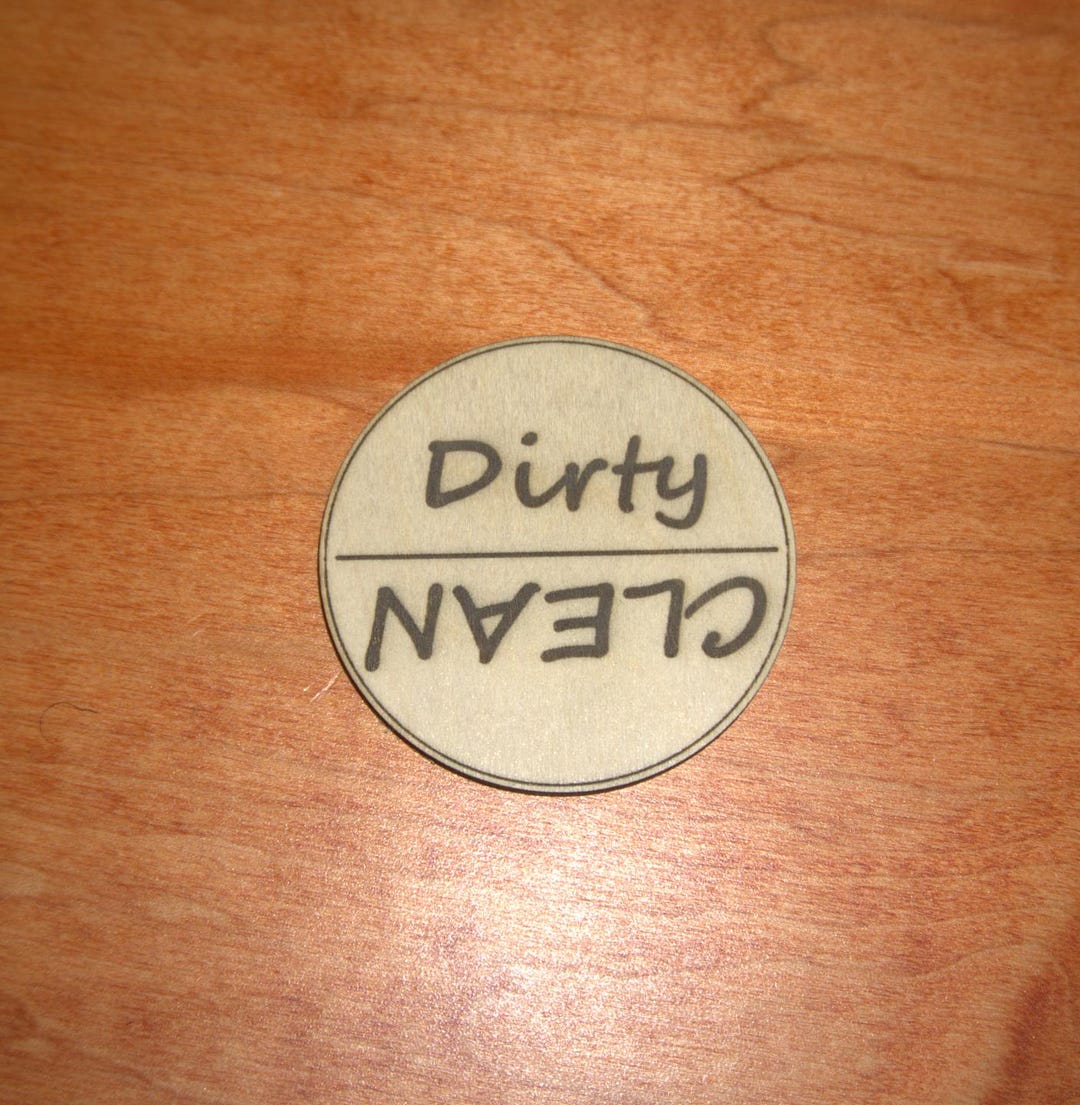 Clean Dirty Dishwasher Sign | 3"x3" Round | Magnetic - Etsy