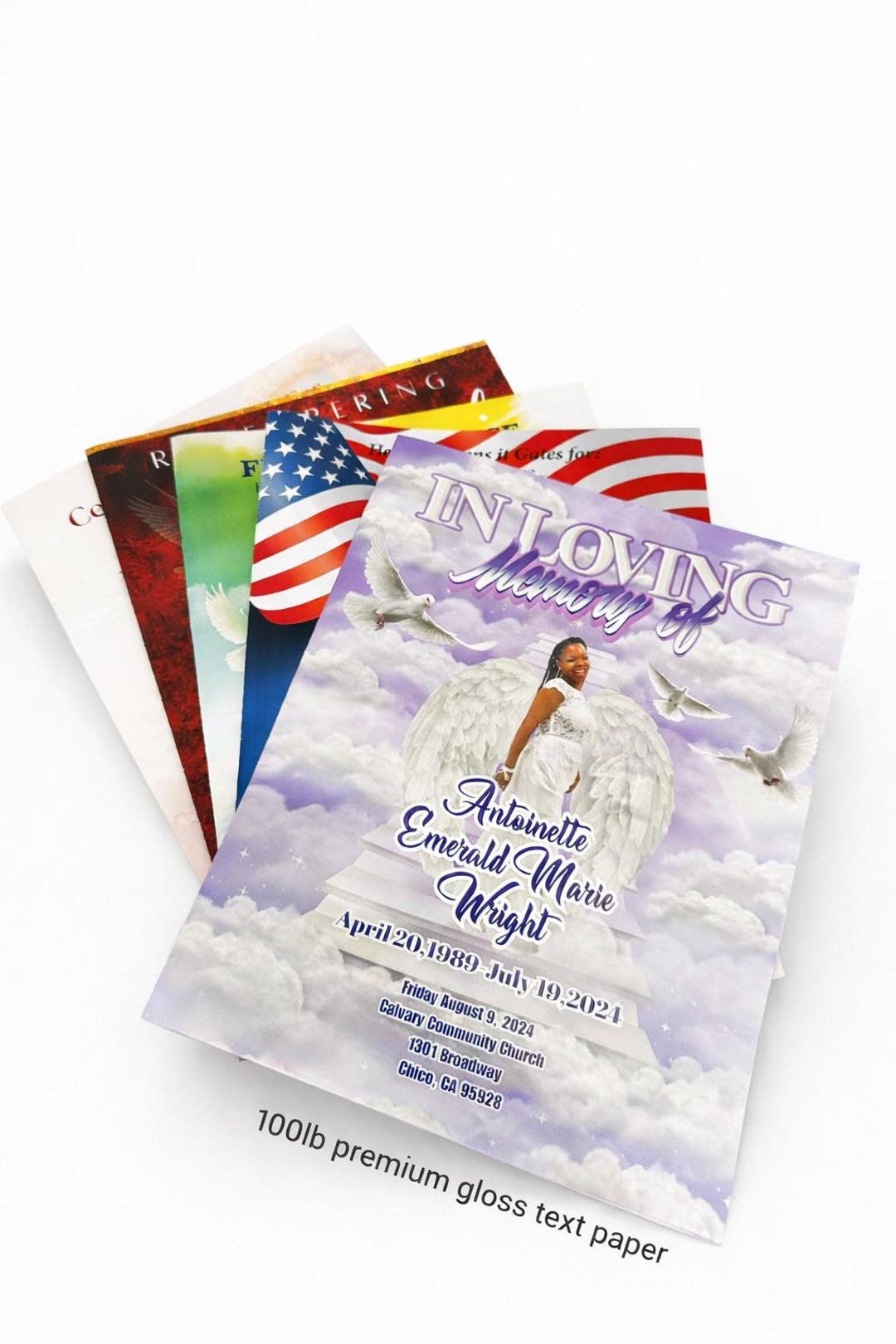 Funeral Program Printing Service, Obituary Program Print and Ship ...