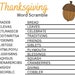 Thanksgiving Word Scrambles and Word Searches, Printable Activities and ...