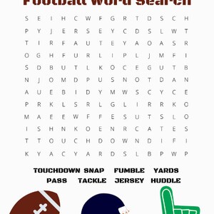 Football Word Scrambles and Word Searches, Printable Activities and ...