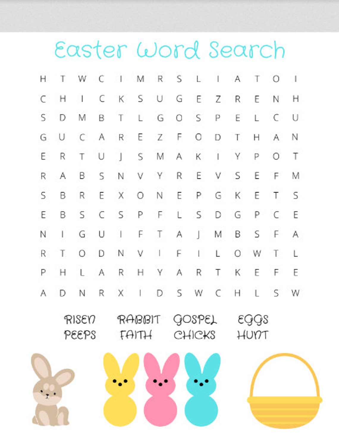 Easter Word Scrambles and Word Searches, Printable Activities and Games ...
