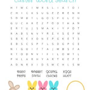 Easter Word Scrambles and Word Searches, Printable Activities and Games ...