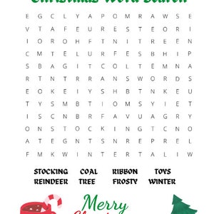Christmas Word Scrambles and Word Searches, Printable Activities and ...