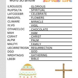 Easter Word Scrambles and Word Searches, Printable Activities and Games ...