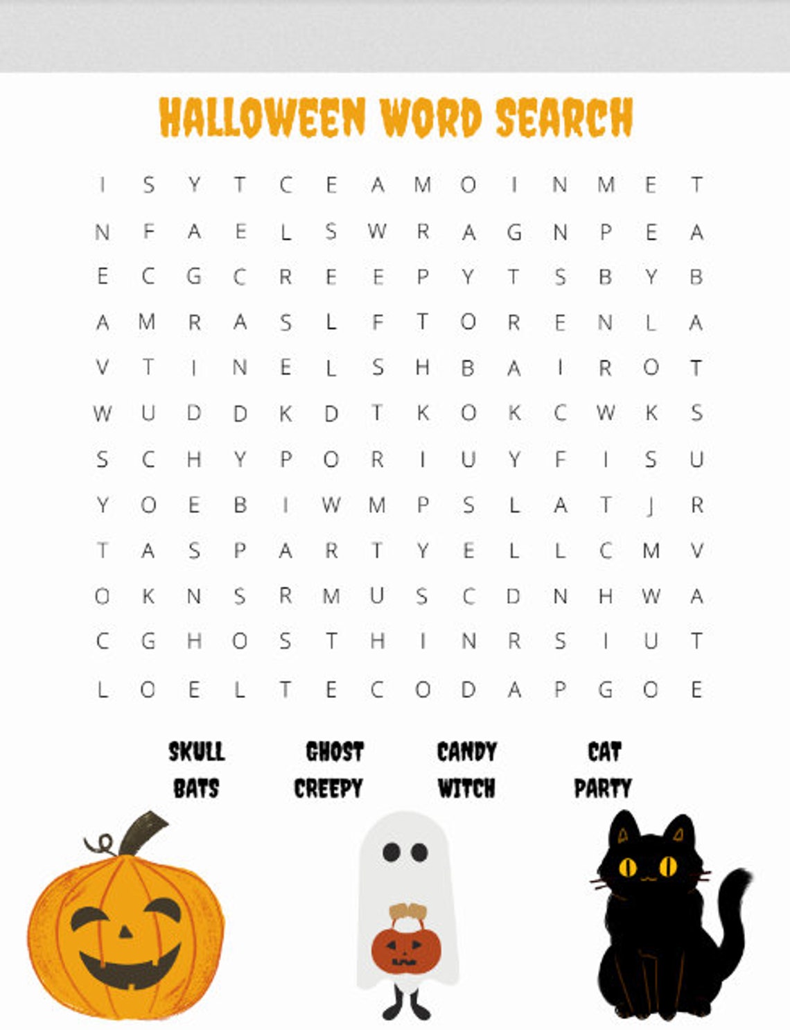 Halloween Word Scrambles and Word Searches, Printable Activities and ...