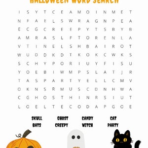 Halloween Word Scrambles and Word Searches, Printable Activities and ...