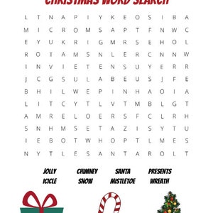 Christmas Word Scrambles and Word Searches, Printable Activities and ...