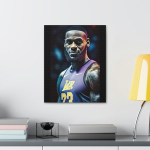 King Lebron James Basketball Canvas Art - Show Your Passion for the ...