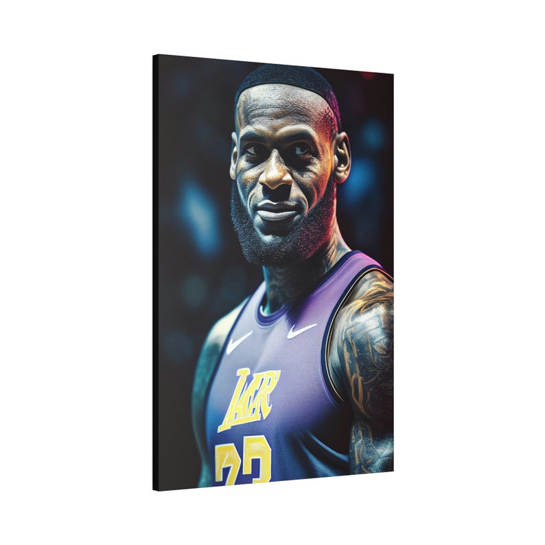 King Lebron James Basketball Canvas Art - Show Your Passion for the ...