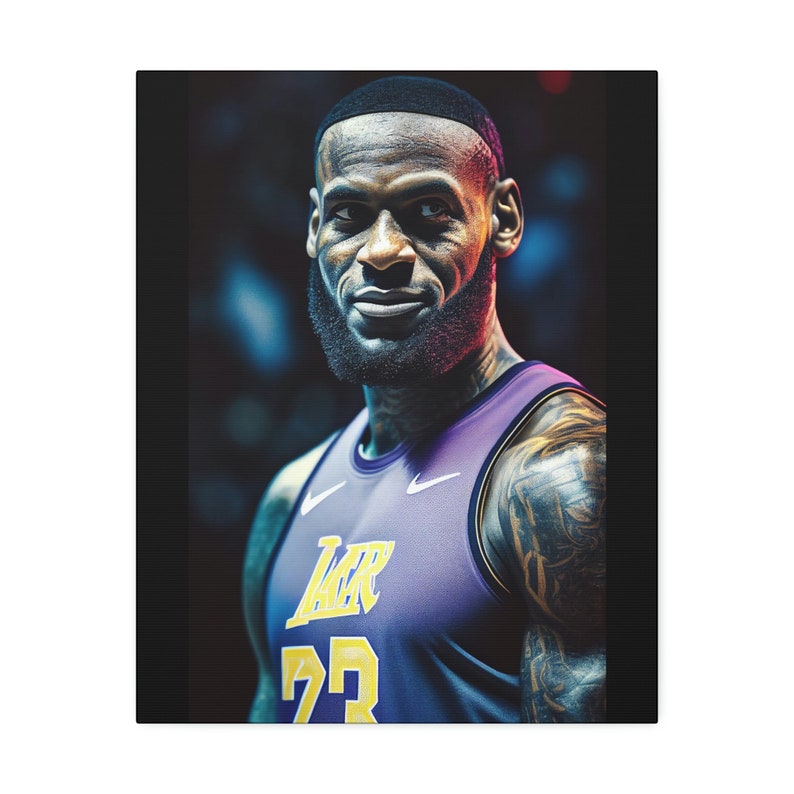 King Lebron James Basketball Canvas Art - Show Your Passion for the ...