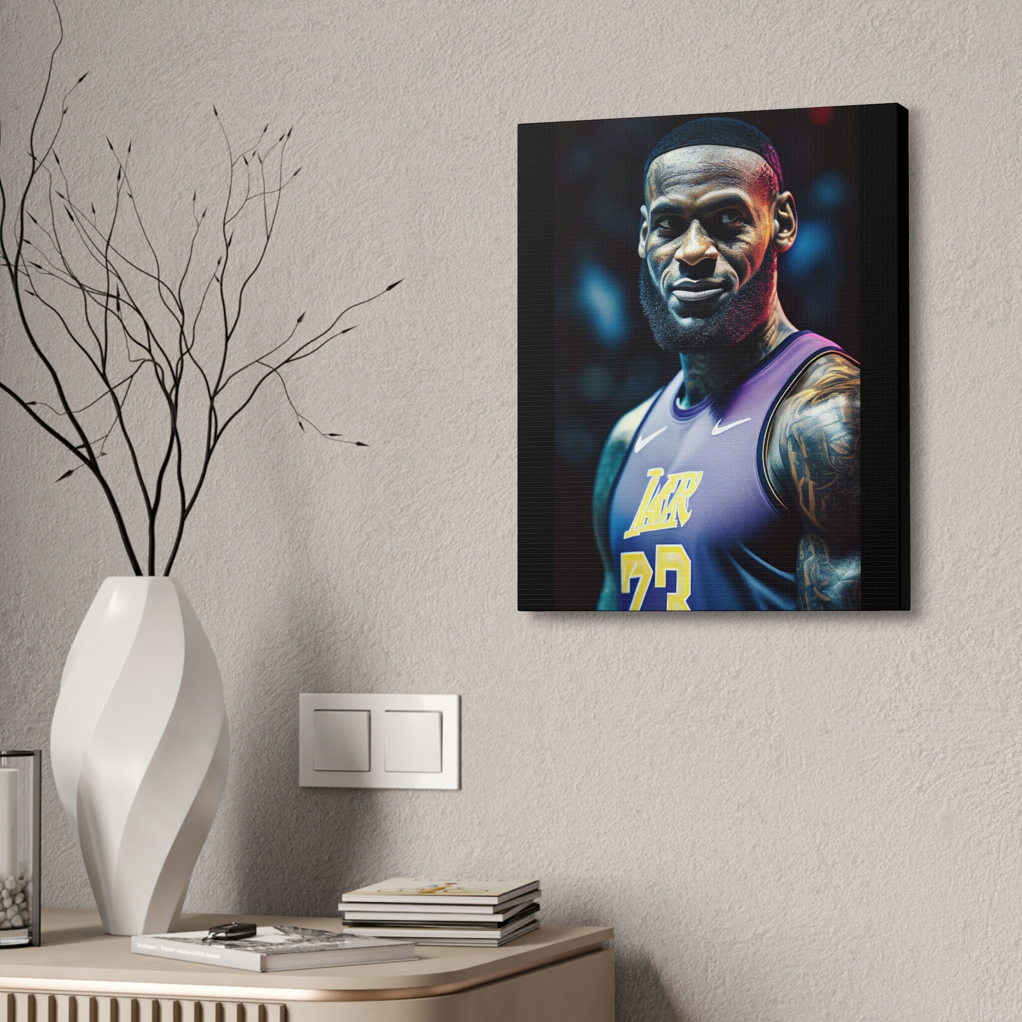 King Lebron James Basketball Canvas Art - Show Your Passion for the ...