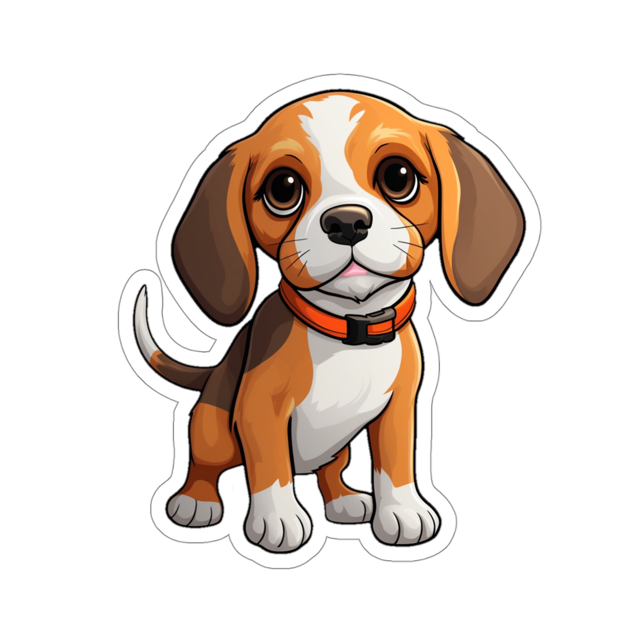 Cute Beagle Sticker With Puppy Dog Eyes Adorable Pet-inspired Decor Top ...