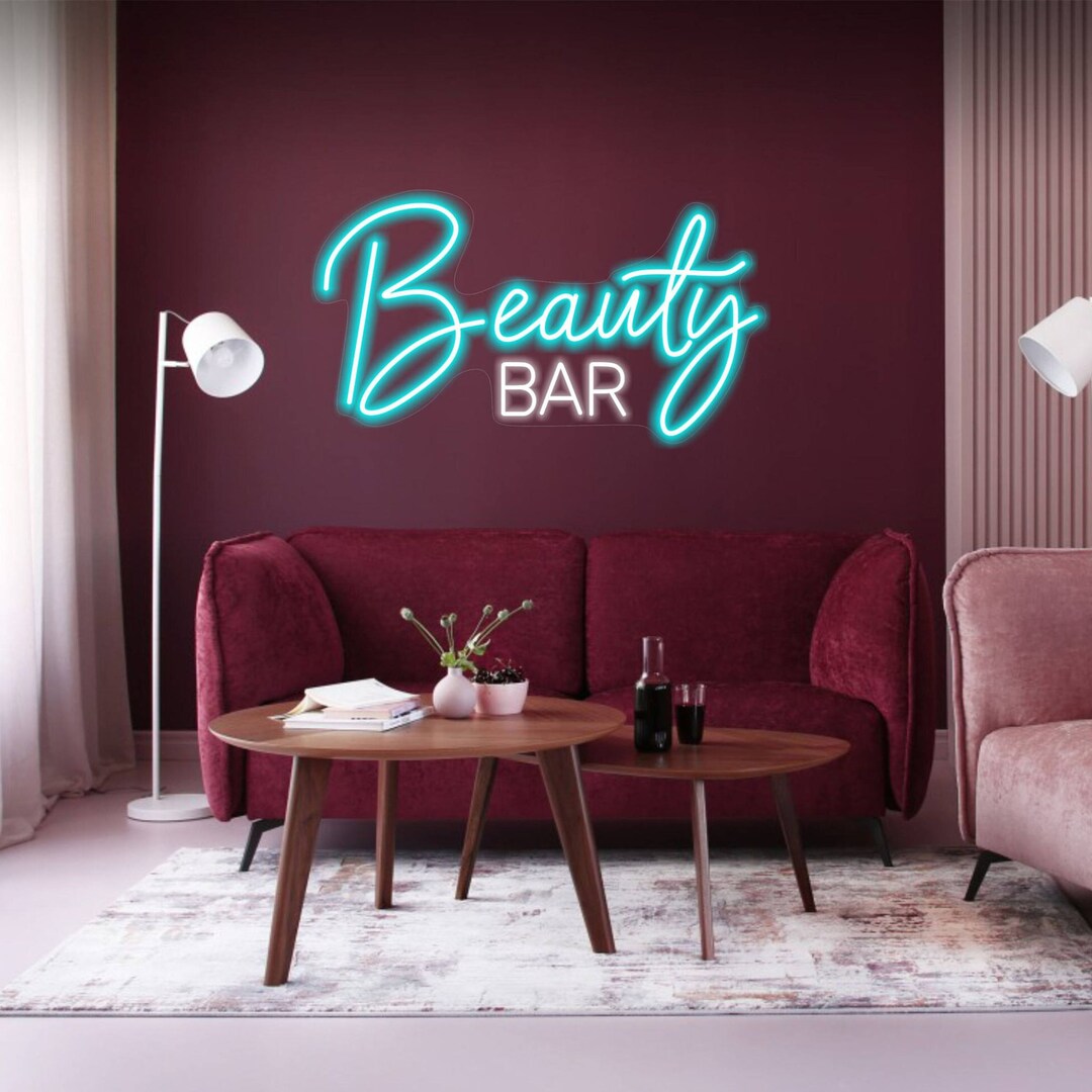 Beauty Bar Neon Sign Personalized Beauty Salon Sign Hair Salon Nail ...