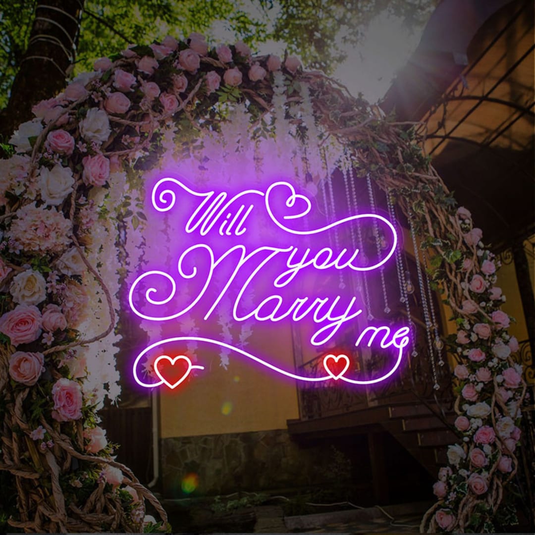 Will You Marry Me Personalized Gift Wedding Proposal Decoration Neon ...