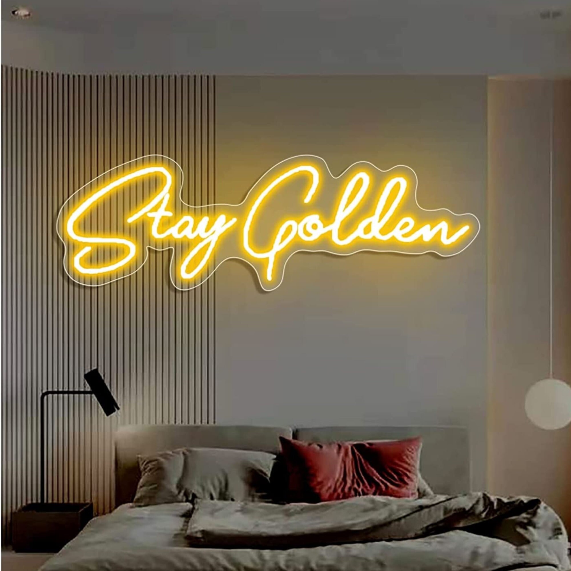 Stay Golden Neon Sign Custom Bedroom LED Neon Light Customized Neon ...