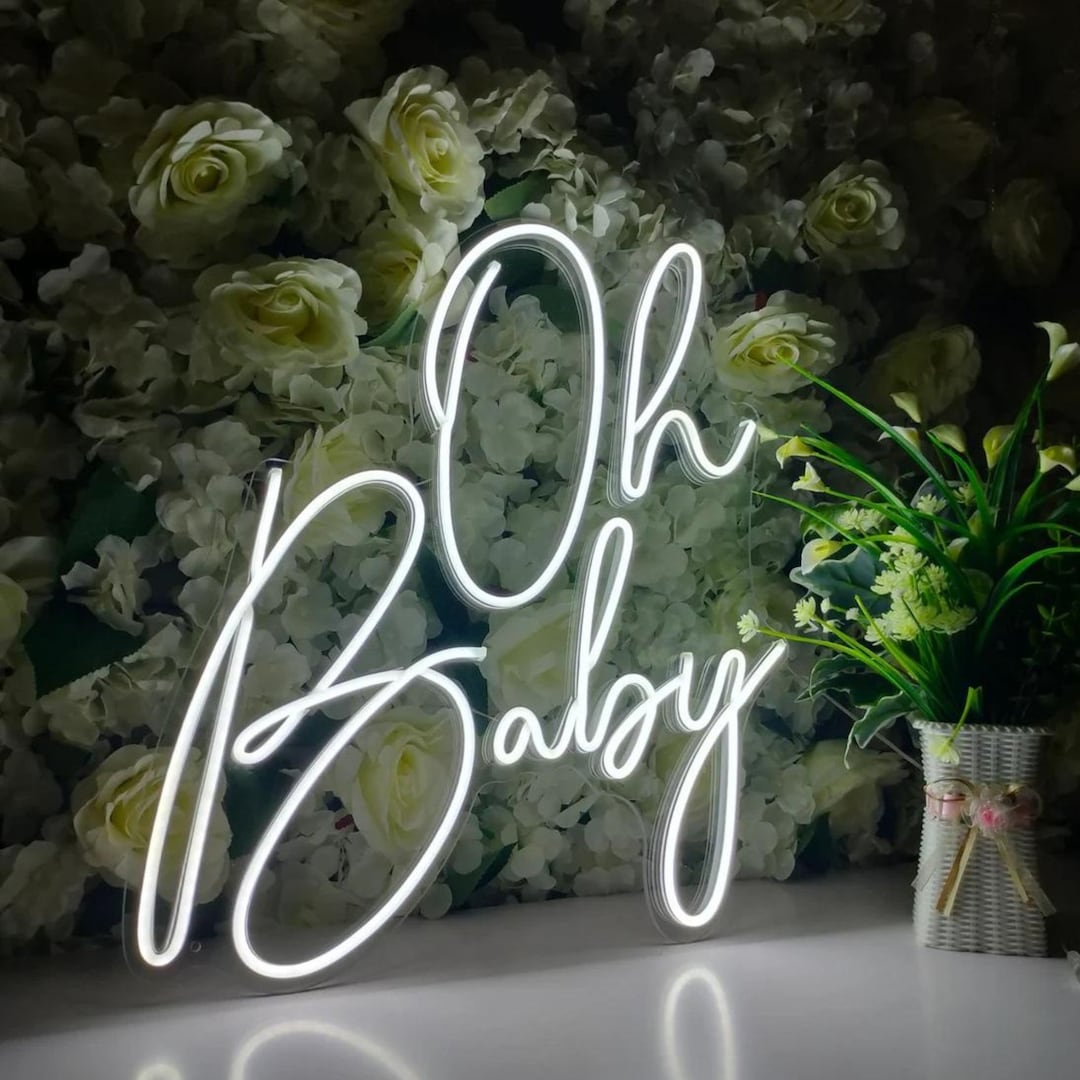 Custom Neon Sign Oh Baby Neon Sign Neon Sign Art Neon Sign Led Neon ...