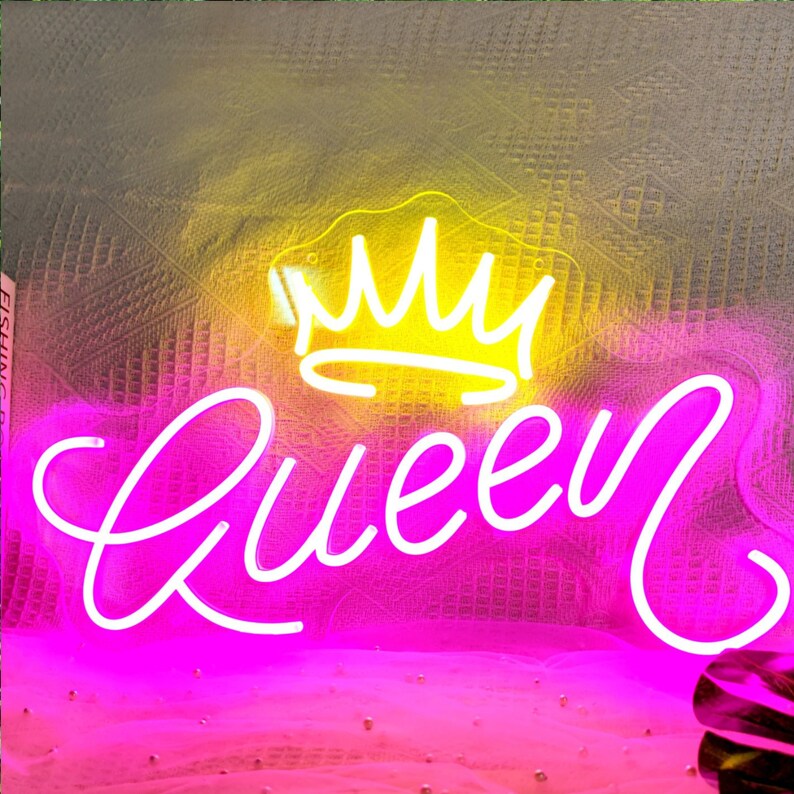 Queen Crown Neon Sign Light up Sign for Wall Gift for Mom Wedding Party ...
