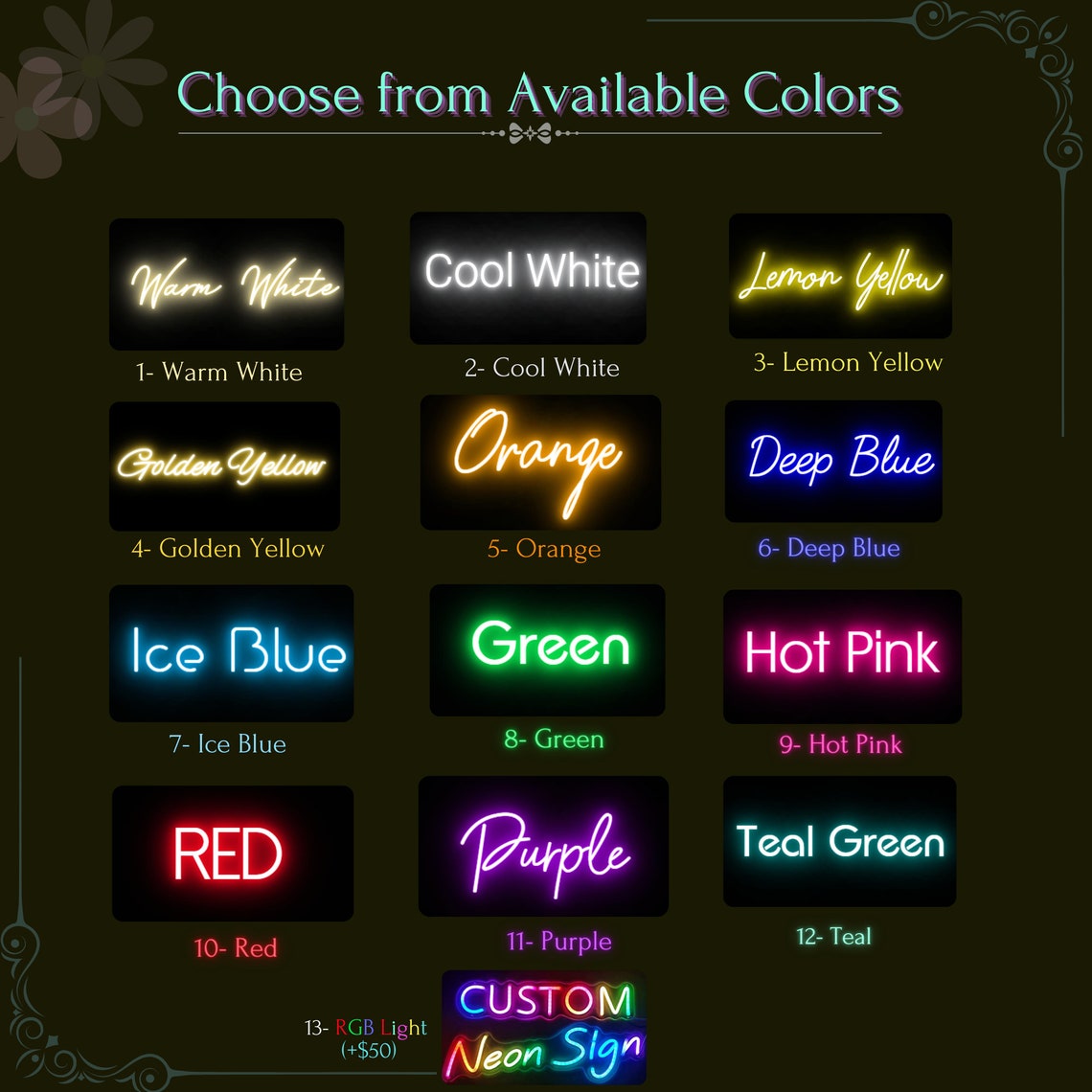 Neon Sign Custom Neon Sign Personalized Gifts Wedding Signs Name Signs ...