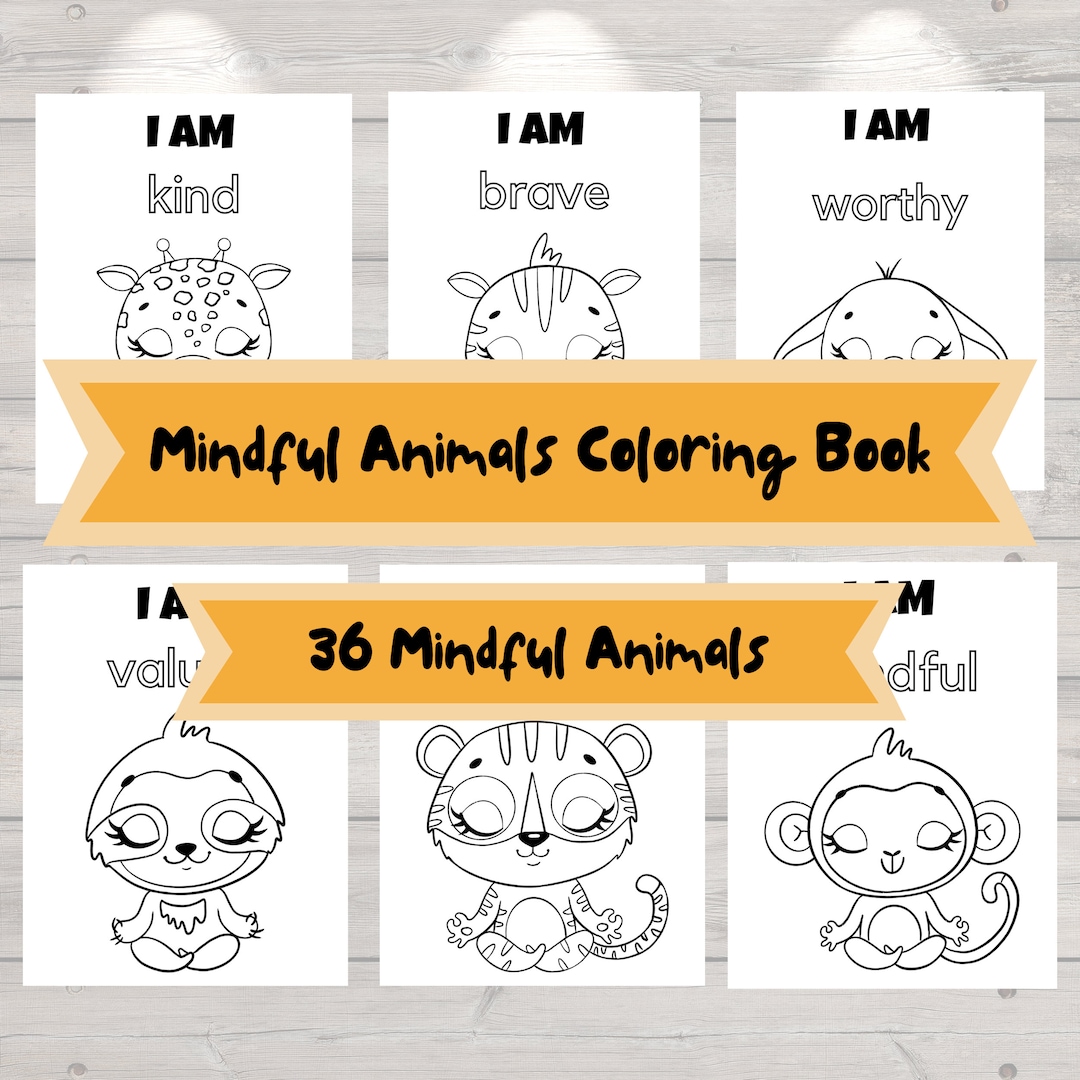 Positive Affirmations Coloring Book Pages for Kids Mindful - Etsy