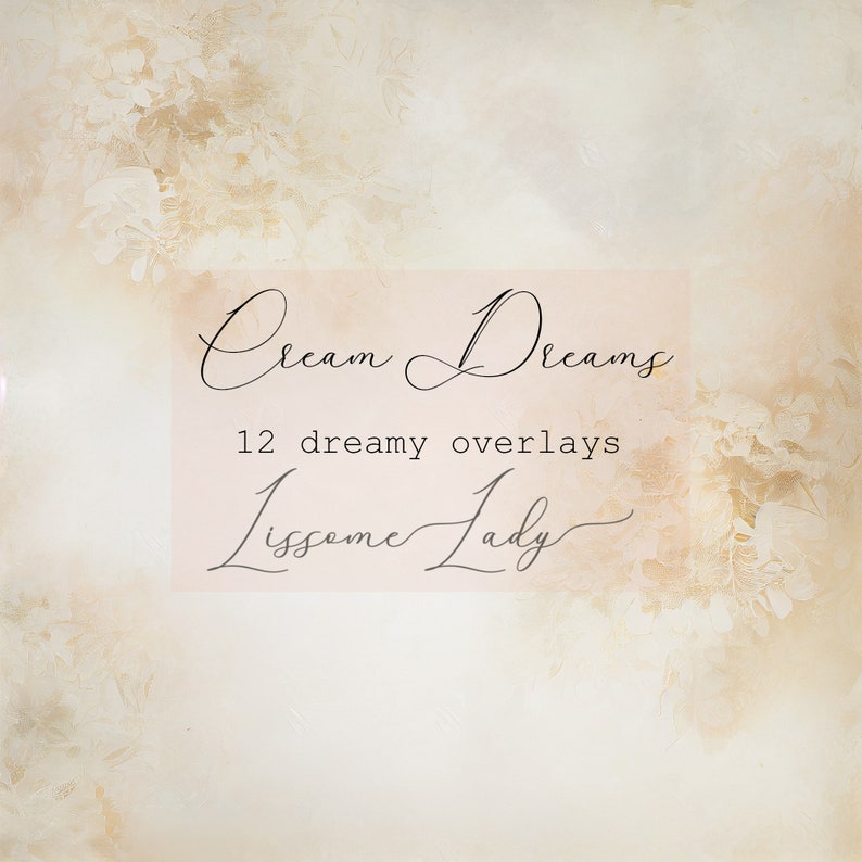 12-pack Dreamy Cream Overlays Digital Papers Painterly Art - Etsy