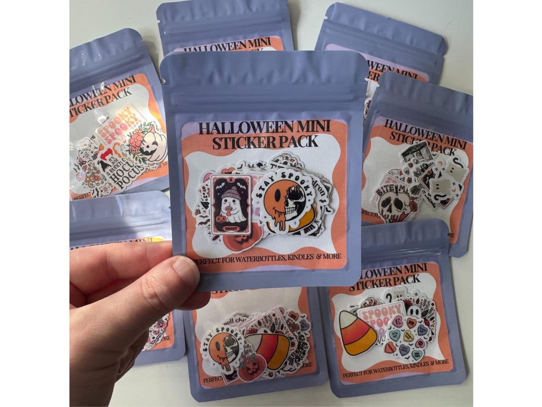Halloween Mini Sticker Pack, Halloween Mini Stickers, Mini Stickers ...