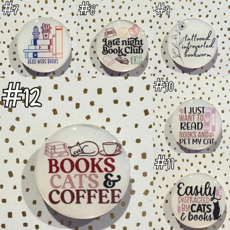 Book Themed Mini Magnets, Mini Magnets, Decorative Magnets, Gift Idea ...