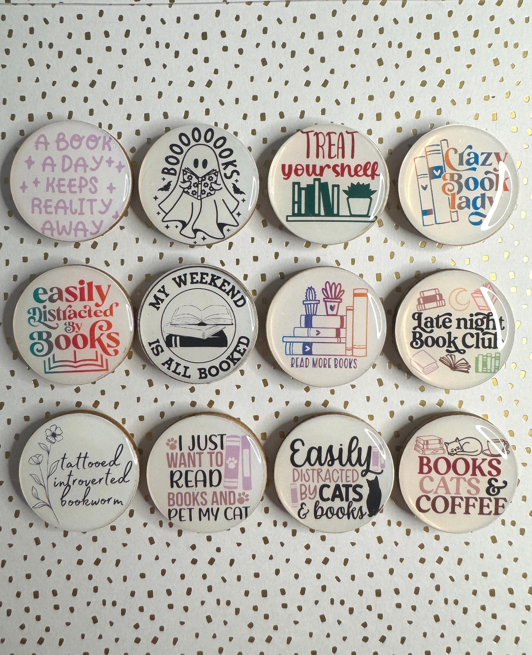 Book Themed Mini Magnets, Mini Magnets, Decorative Magnets, Gift Idea ...