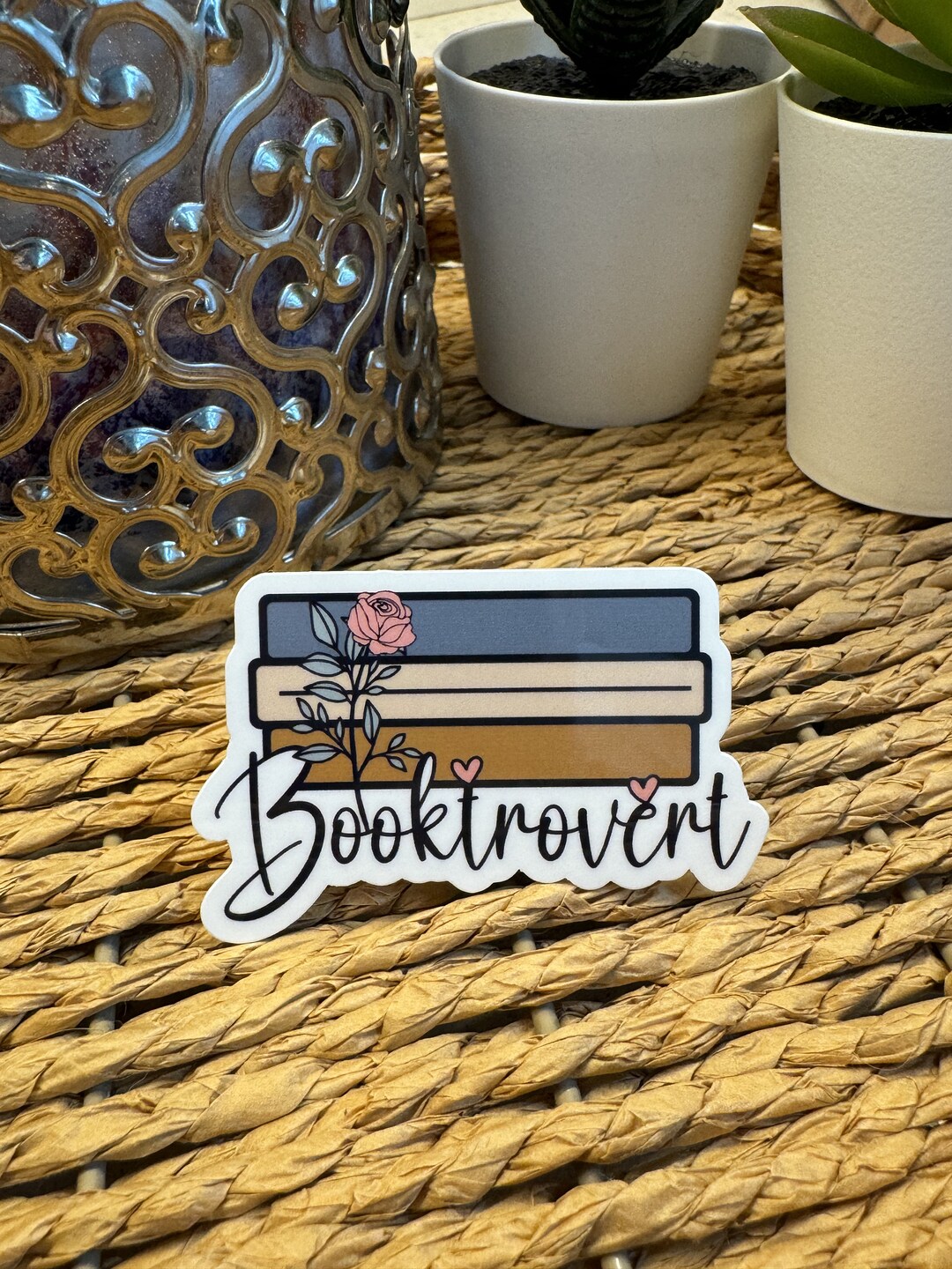 Booktrovert Sticker - Etsy